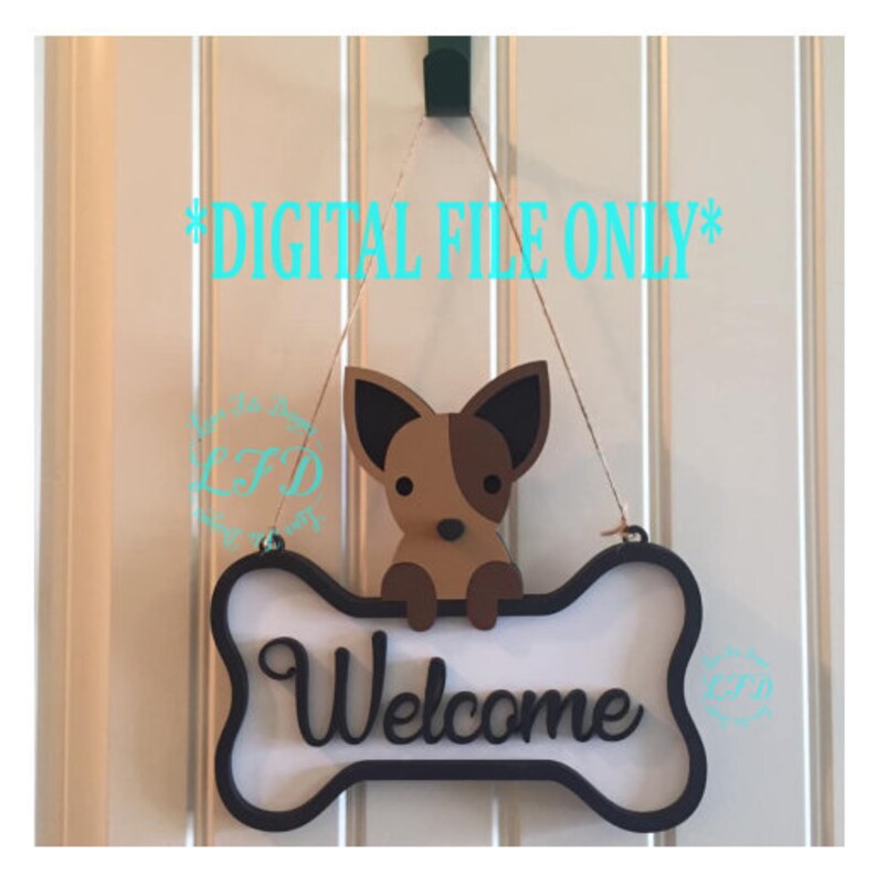 Dog Bone Welcome Sign - Chihuahua - Etsy Australia