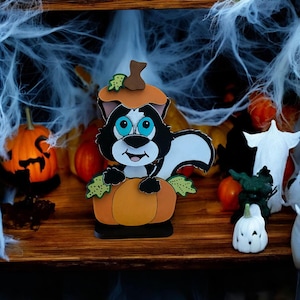 Skunk and Pumpkin - Tiered Tray - ***digital File Only*** - Etsy