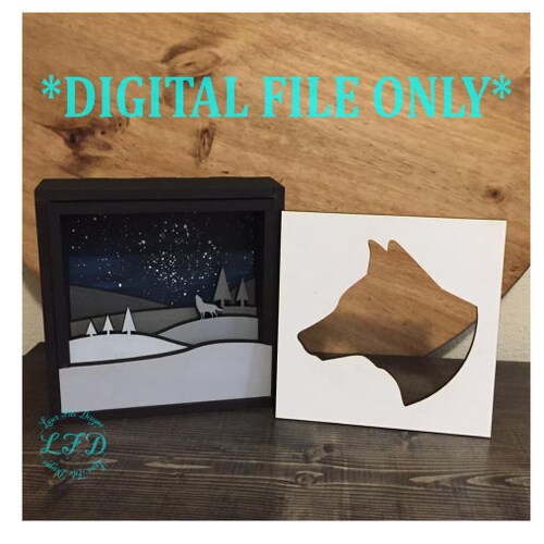 Wolf 3d Svg Shadow Box Svg Laser Cut Files Cnc Files for - Etsy