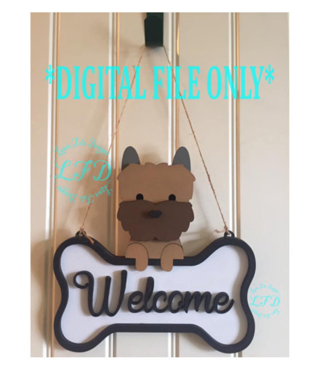 Dog Bone Welcome Sign - Terrier - Etsy