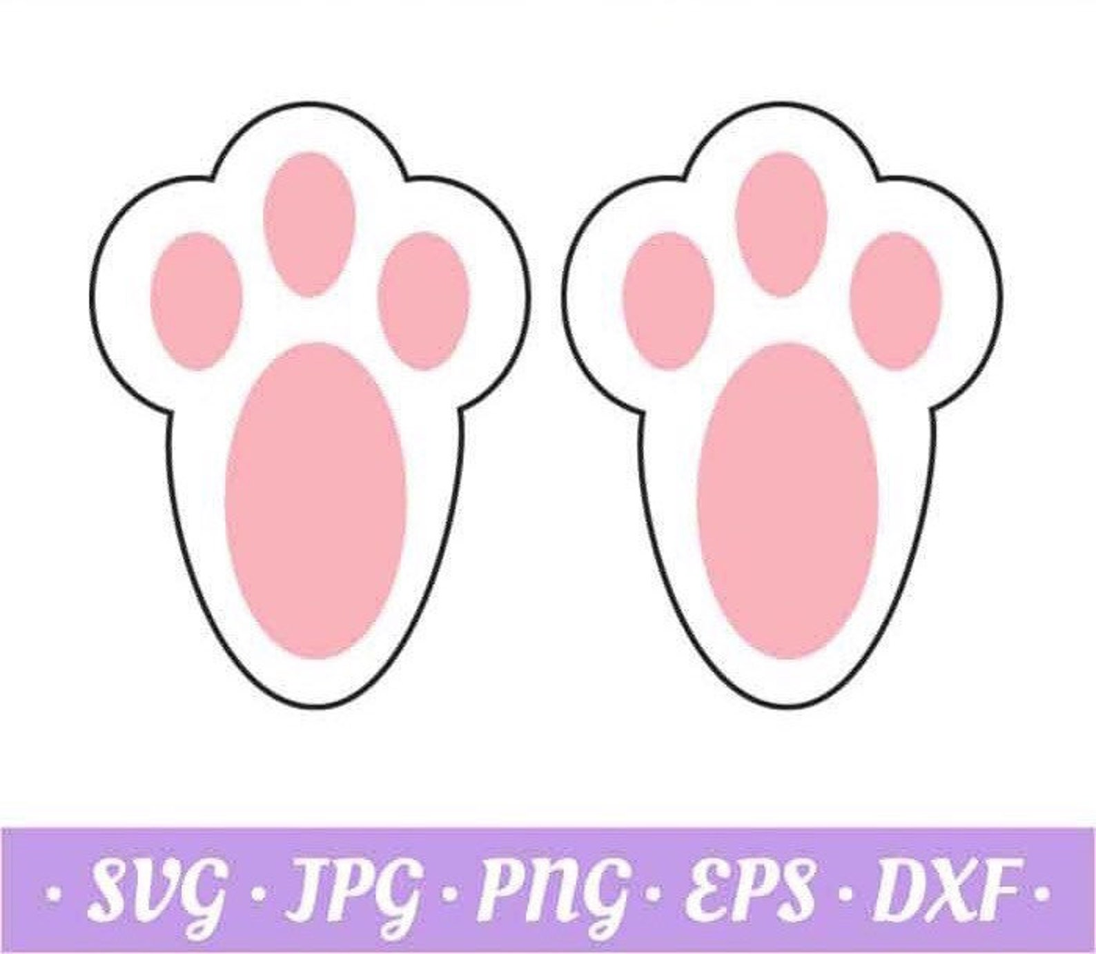 Bunny Feet SVG Jpg, Png, Eps, Dxf With Colored Layers. - Etsy