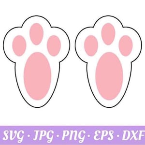 Bunny Feet SVG Jpg Png Eps Dxf With Colored Layers. - Etsy