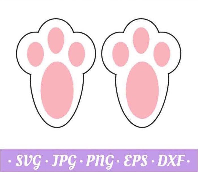 Bunny Feet SVG Jpg, Png, Eps, Dxf With Colored Layers. - Etsy