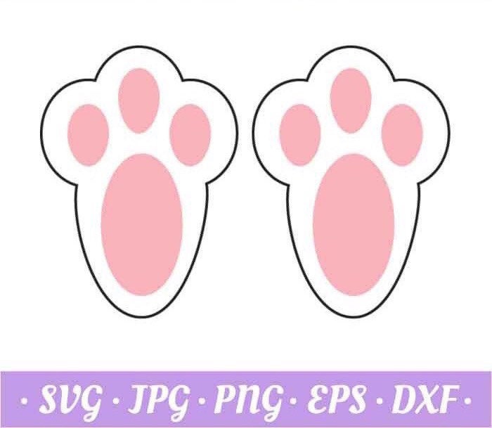 Bunny Feet SVG Jpg, Png, Eps, Dxf With Colored Layers. - Etsy