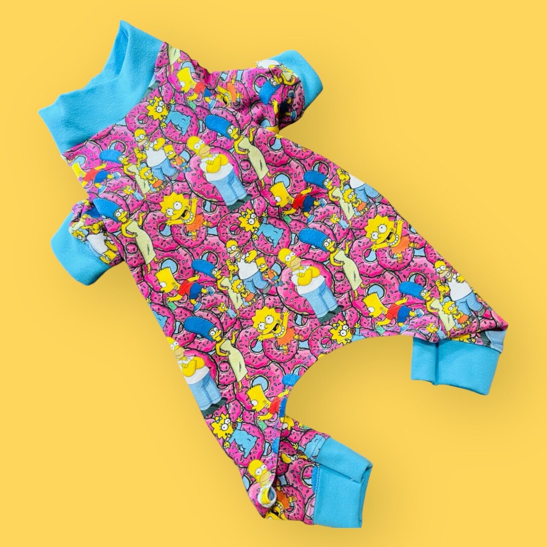 Handmade Simpsons Dog Jammies, Lightweight Stretch Onesie - Etsy