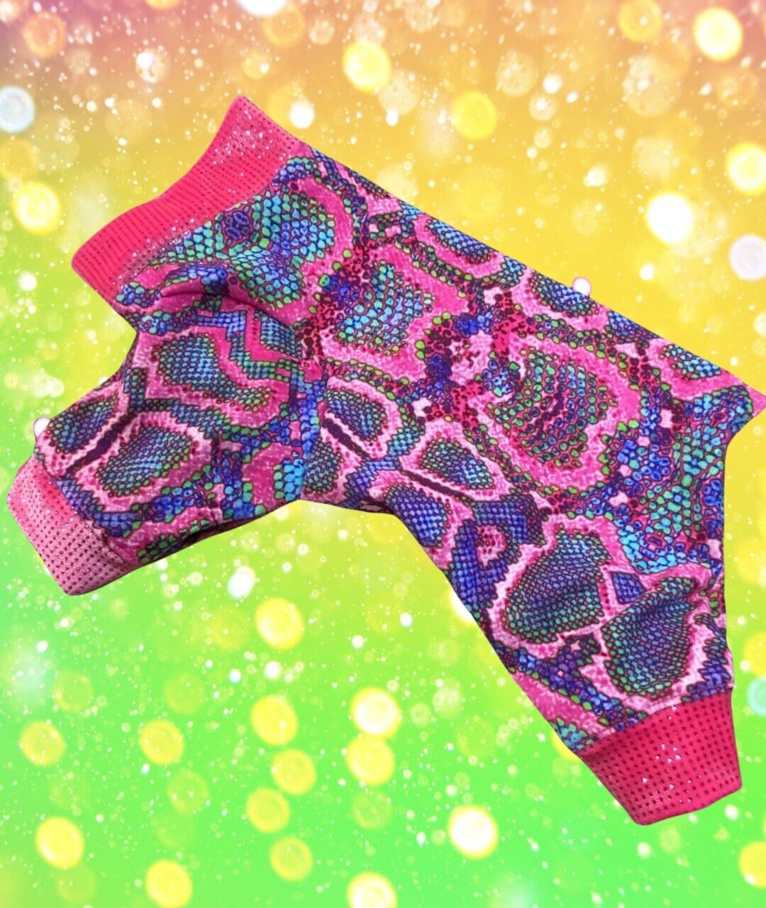 PRETTY in PINK PYTHON for Small Dog*cotton Lycra Stretch Jammies*yorkie ...