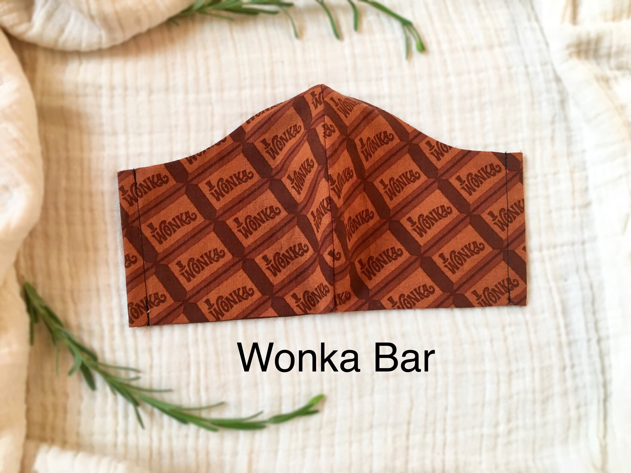 Willy Wonka Face Mask Wonka Bar Filter Pocket | Etsy