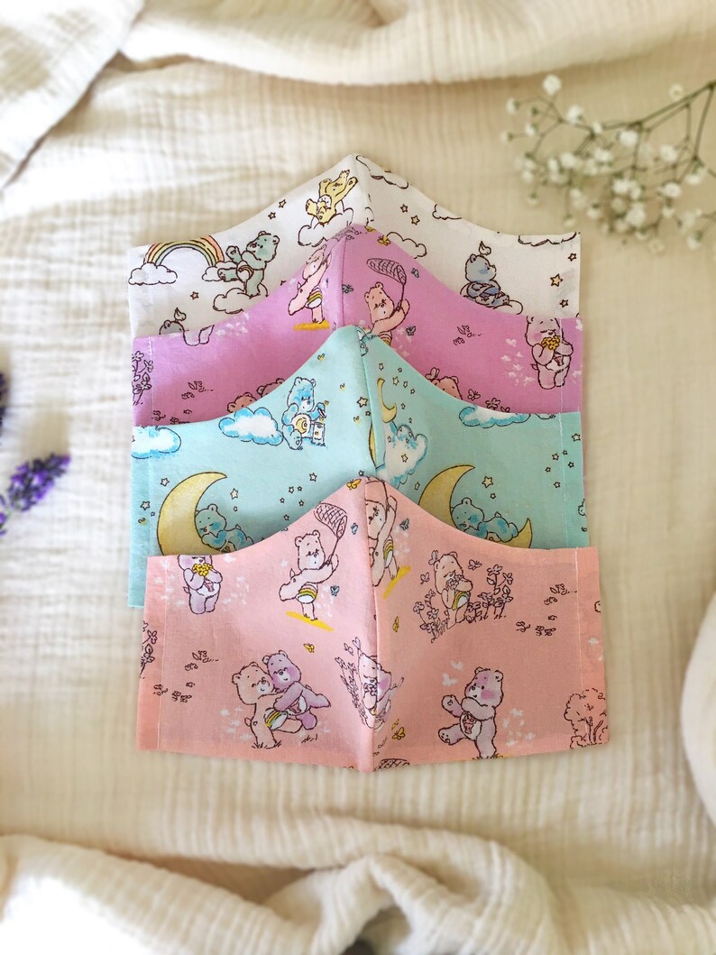80's Throwback Care Bear Face Masks, Filter Pocket, Washable/reusable ...