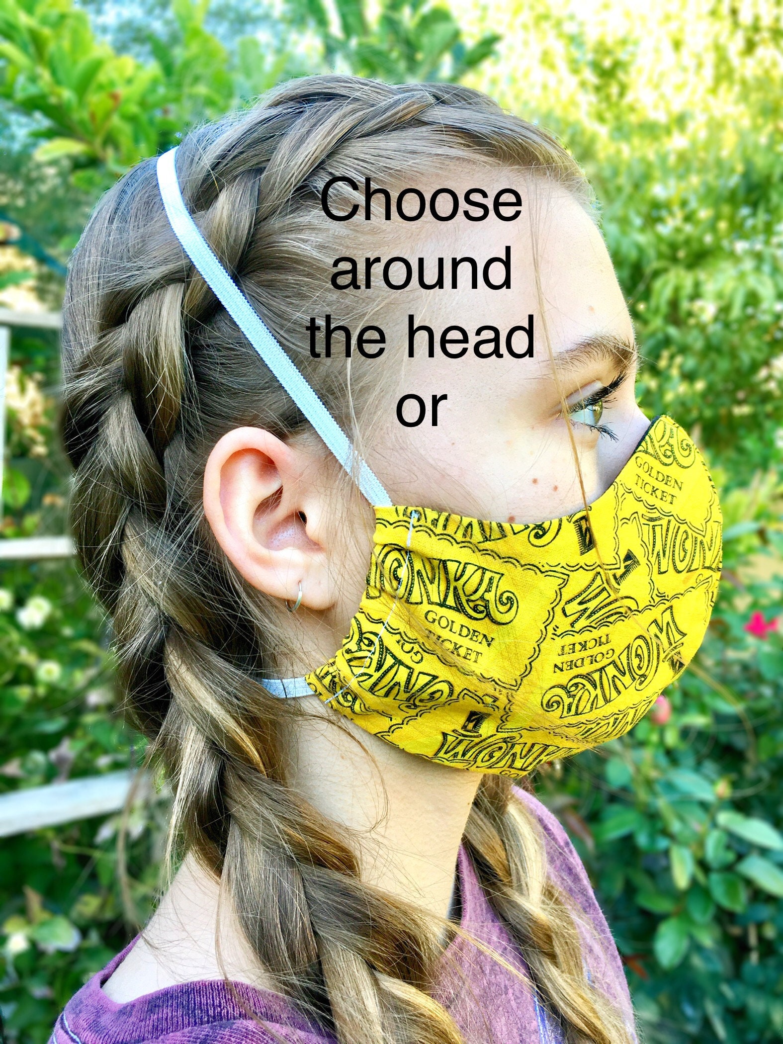 Willy Wonka Face Mask Wonka Bar Filter Pocket | Etsy