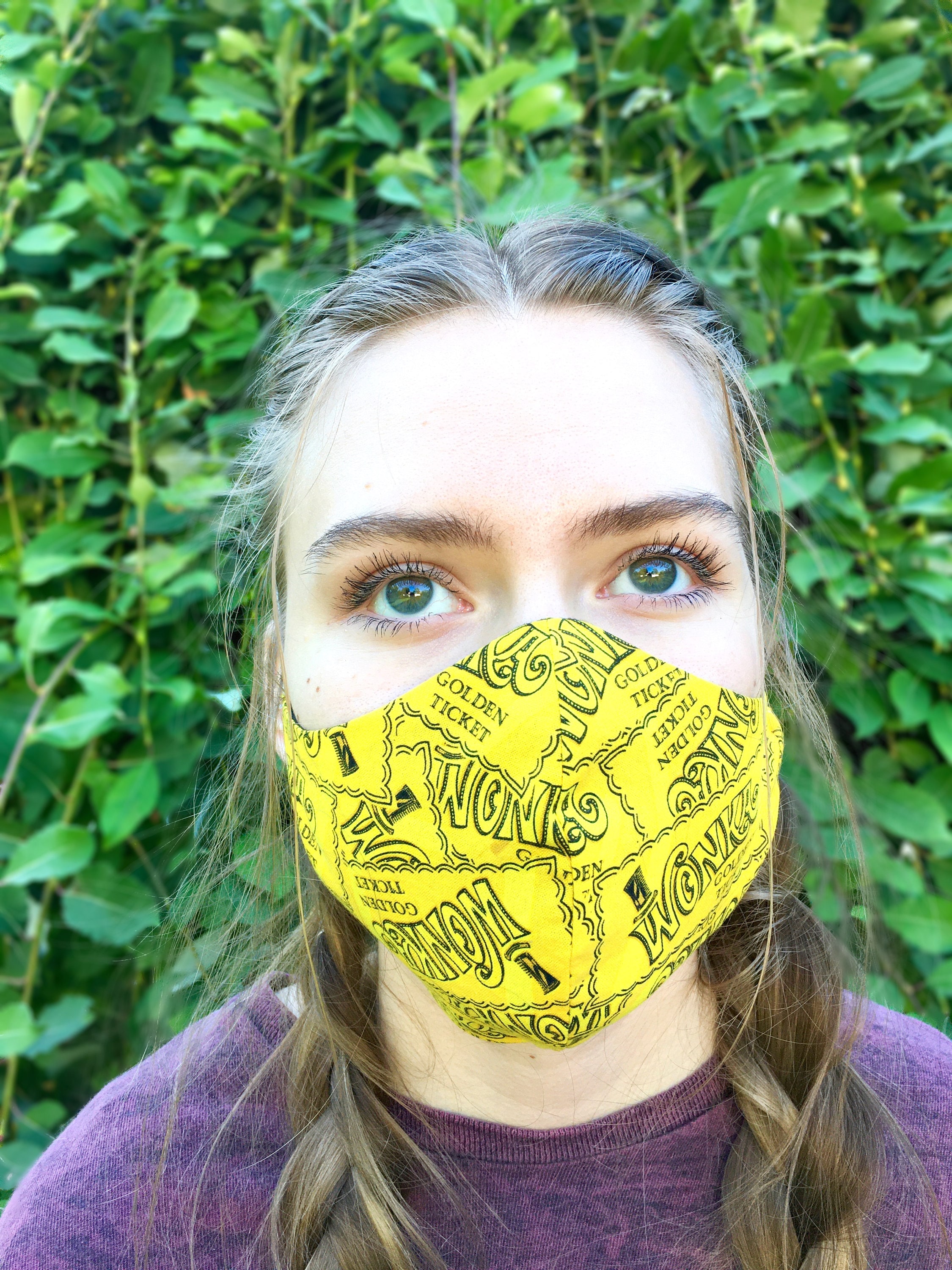 Willy Wonka Face Mask Wonka Bar Filter Pocket | Etsy