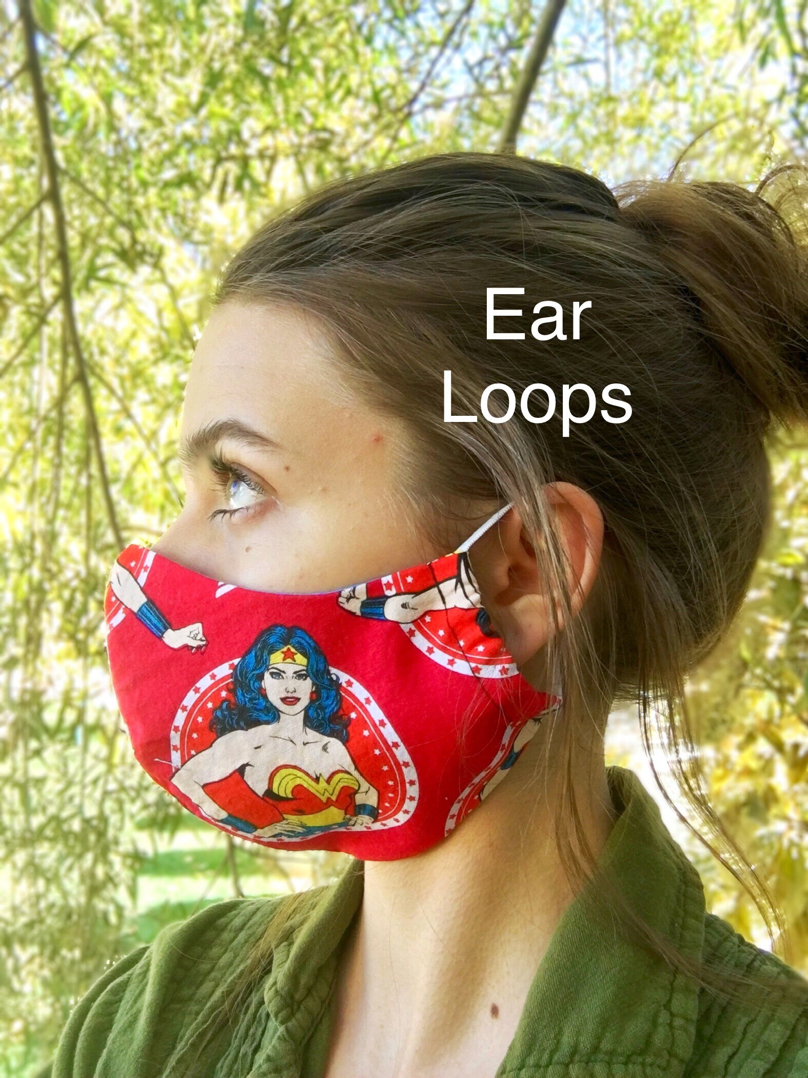 Wonder Woman Face Masks DC Superhero Filter Pocket - Etsy
