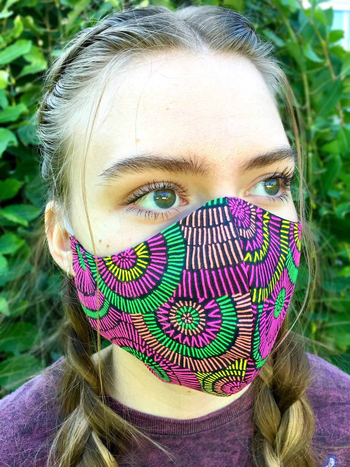 Neon 80's Retro Face Mask Many Designs Filter Pocket - Etsy