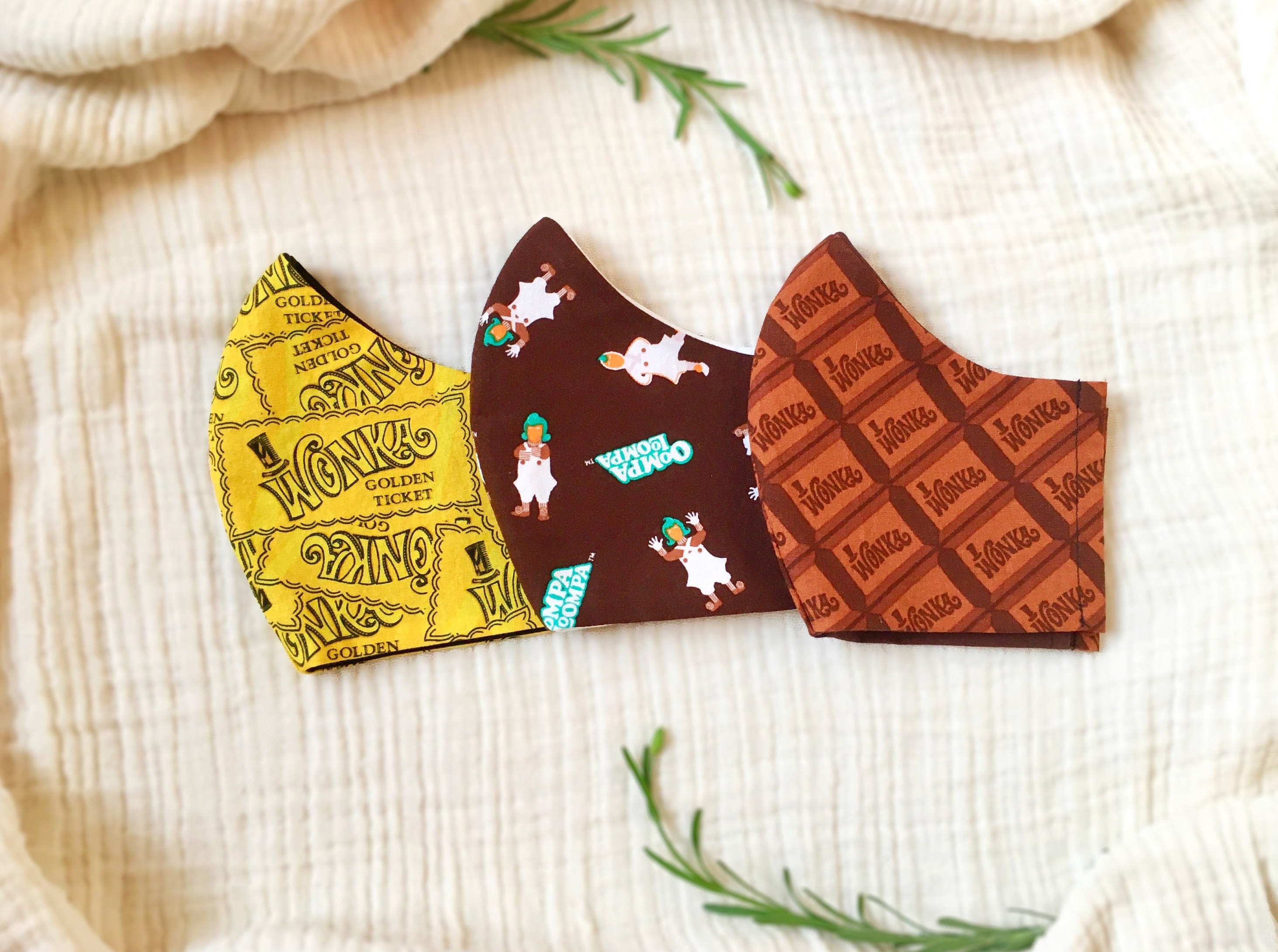 Willy Wonka Face Mask Wonka Bar Filter Pocket | Etsy