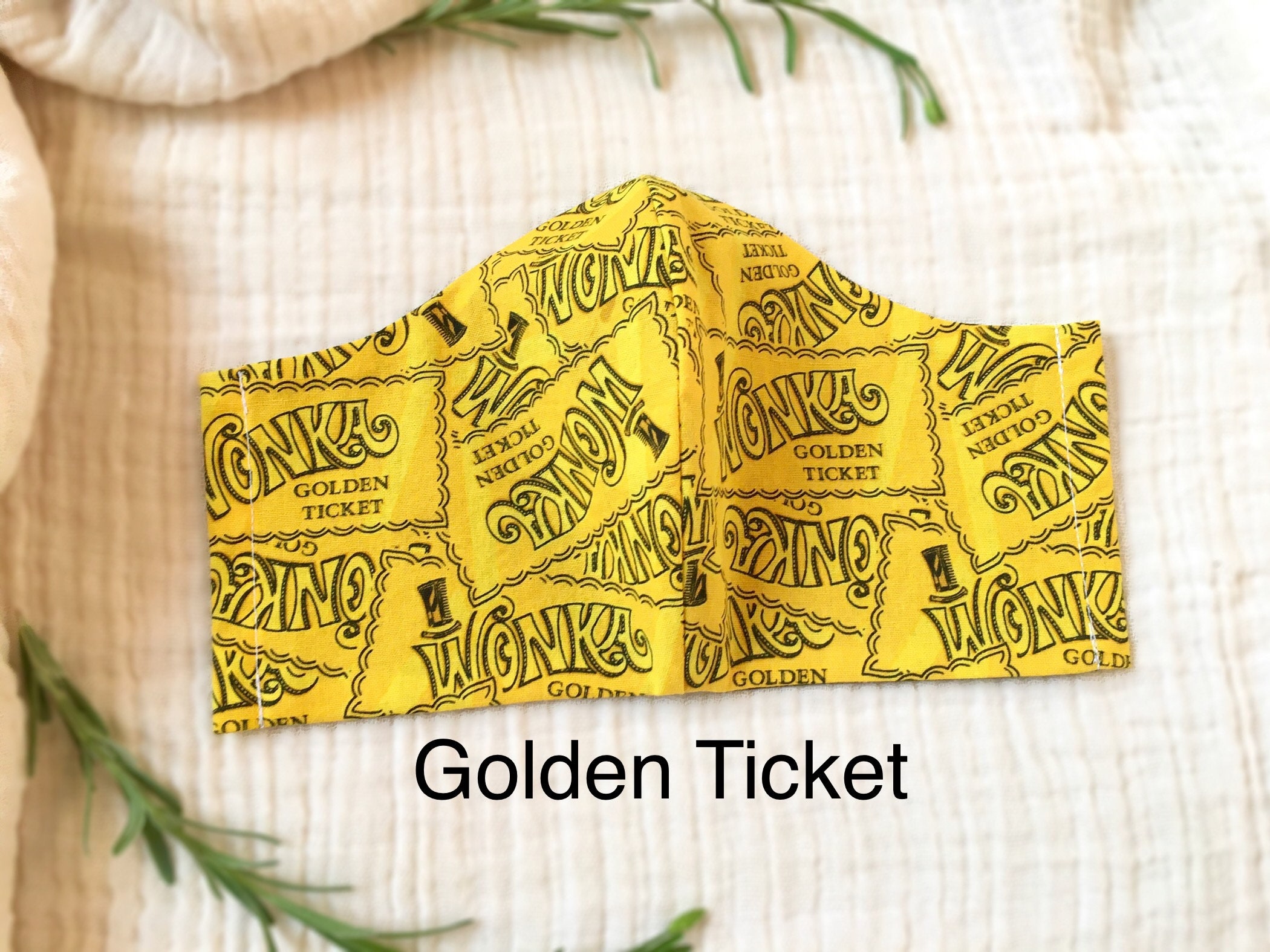 Willy Wonka Face Mask Wonka Bar Filter Pocket | Etsy