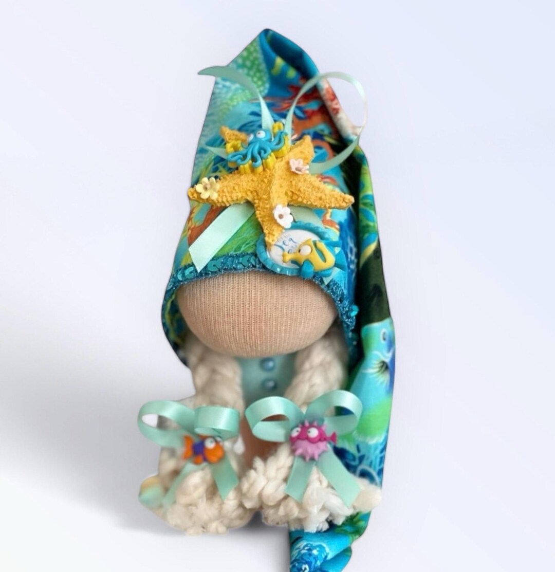 Beach Ocean Fish Gnome - Ocean Fish Hat - Tiered Tray Gnome - Farmhouse ...