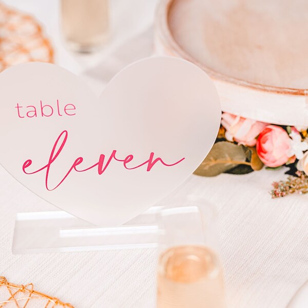 Heart Table Numbers - Etsy