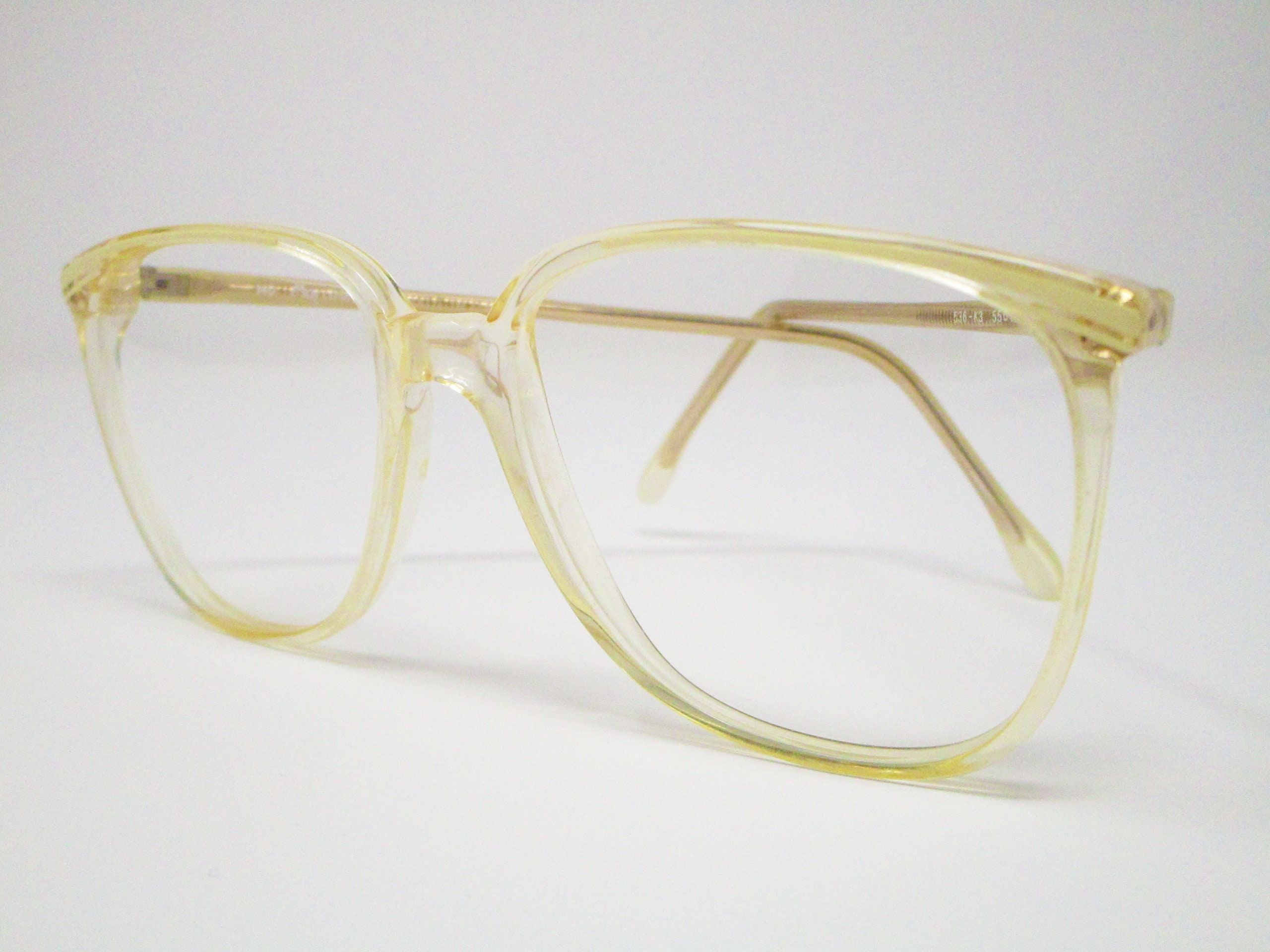 Marcoin Italian Yellowish Cream Vintage Eyeglasses Frames - Etsy.de