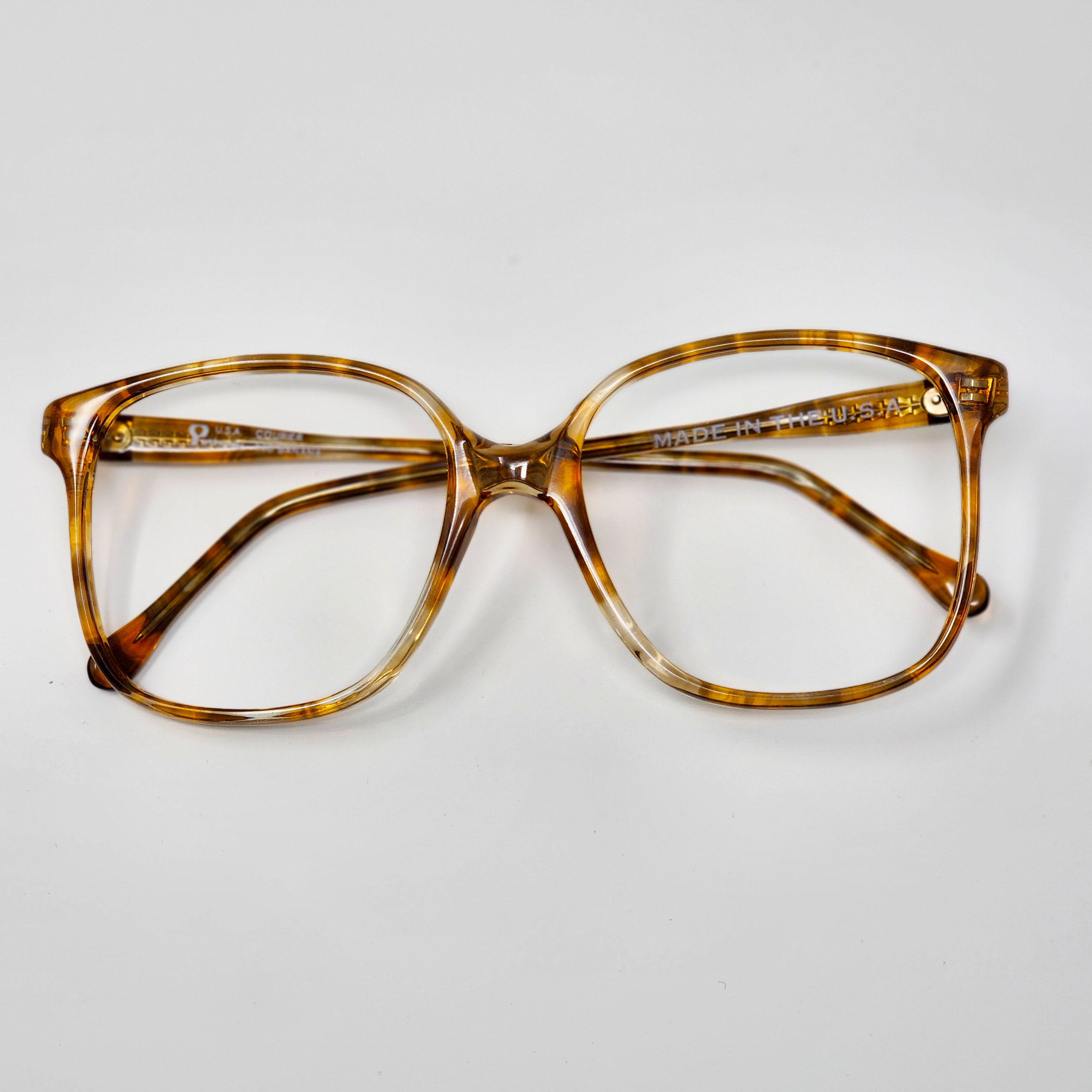 Vintage Brown Tortoise Shell Glasses Frames Square Glasses - Etsy