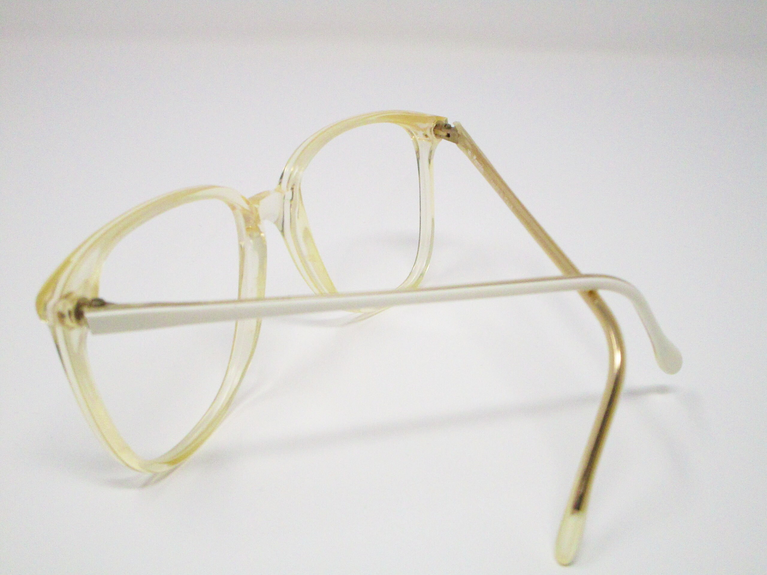 Marcoin Italian Yellowish Cream Vintage Eyeglasses Frames - Etsy.de
