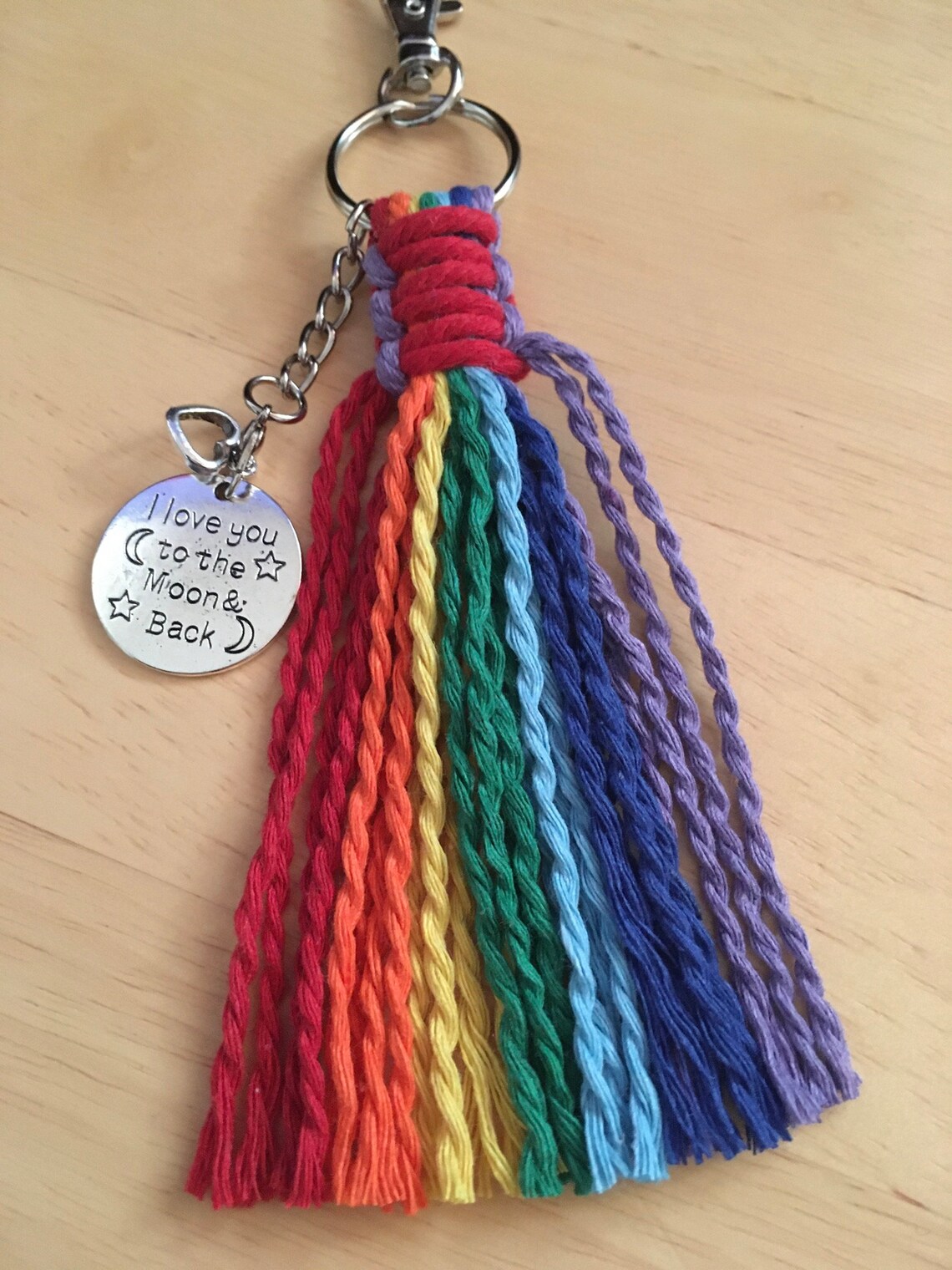 Macrame Rainbow Keyring/ Macrame Keychain/ Gay Pride Rainbow - Etsy