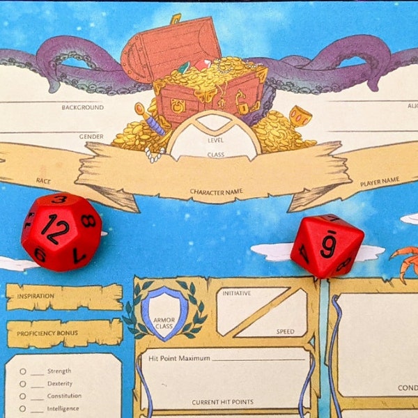 Pirate Character Sheet - Etsy