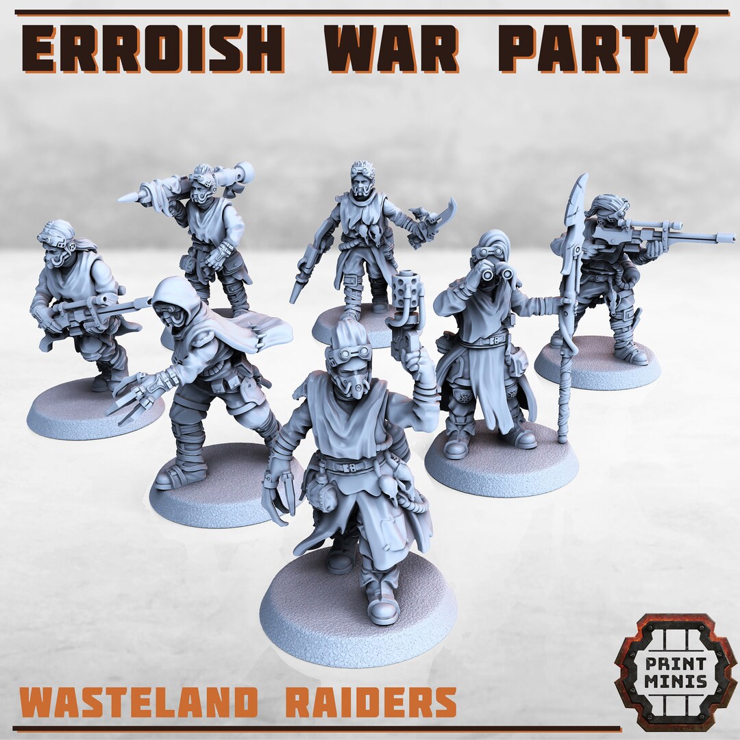 Erroish War Party Wasteland Tribe Print Minis 28mm Modular 3D Printed ...