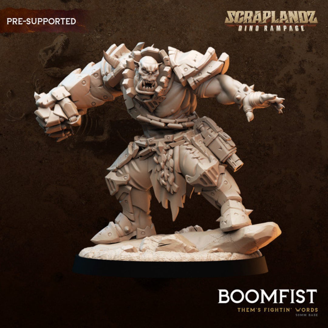 Boom Fist Orc Scraplandz Dark Gods Modular 3D Printed Sci-fi Figure - Etsy