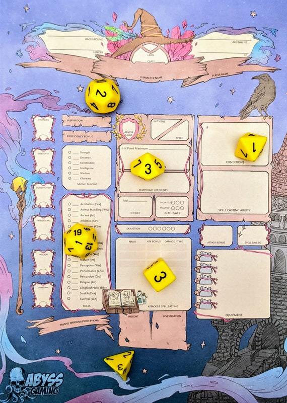 Rpg Board Game Character Sheets