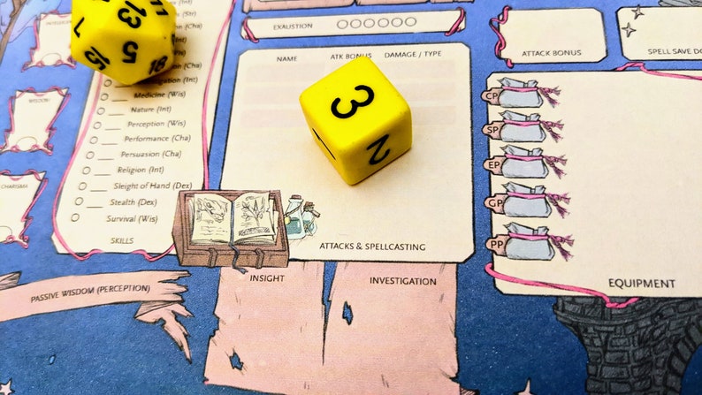 Arcane Magic Custom Character Sheet for DnD 5e Dungeons and | Etsy