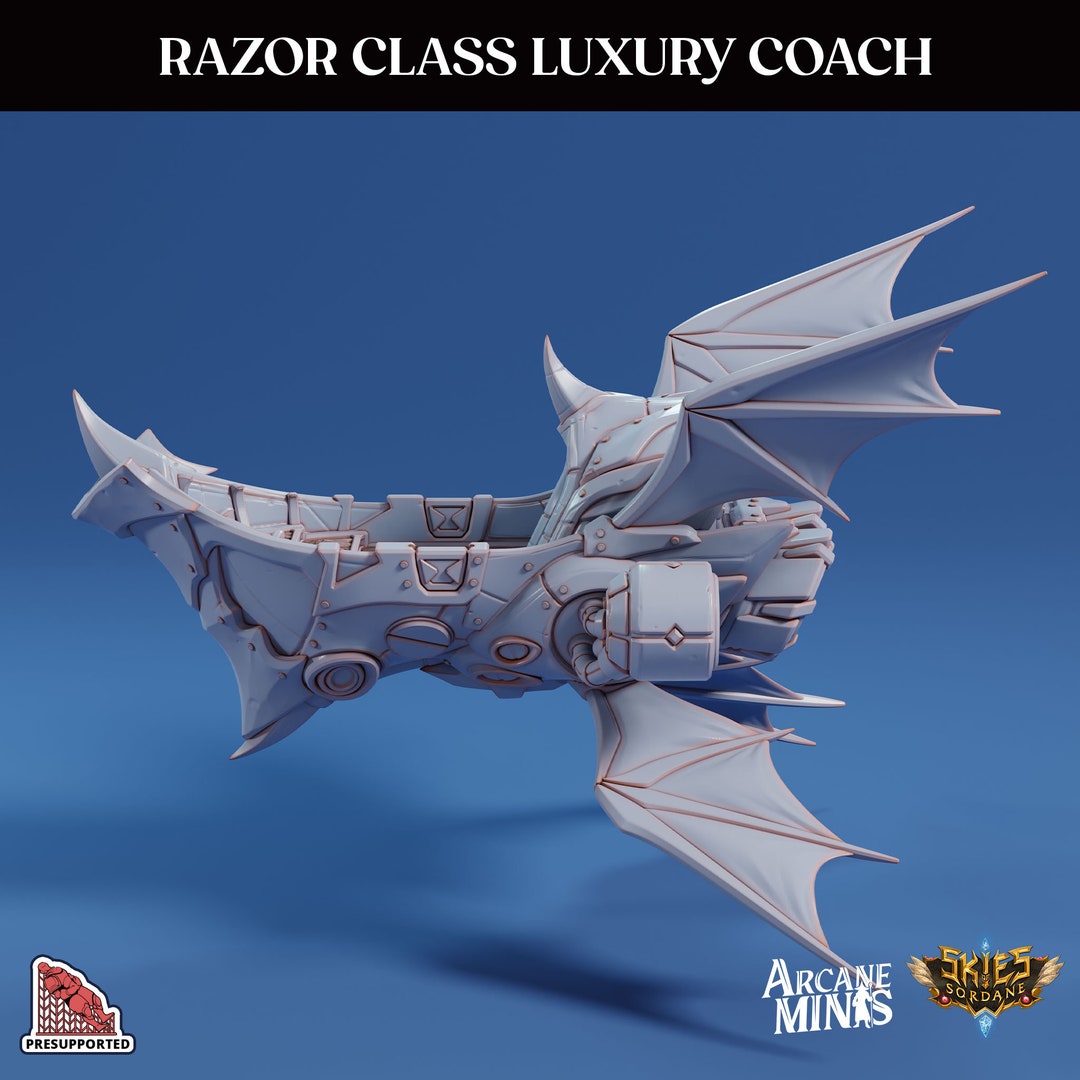 Razor Class Luxury Coach Airship Skies of Sordane 3D Printed Playable ...