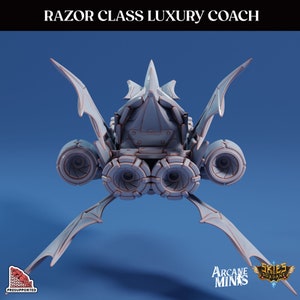 Razor Class Luxury Coach Airship Skies of Sordane 3D Printed Playable ...