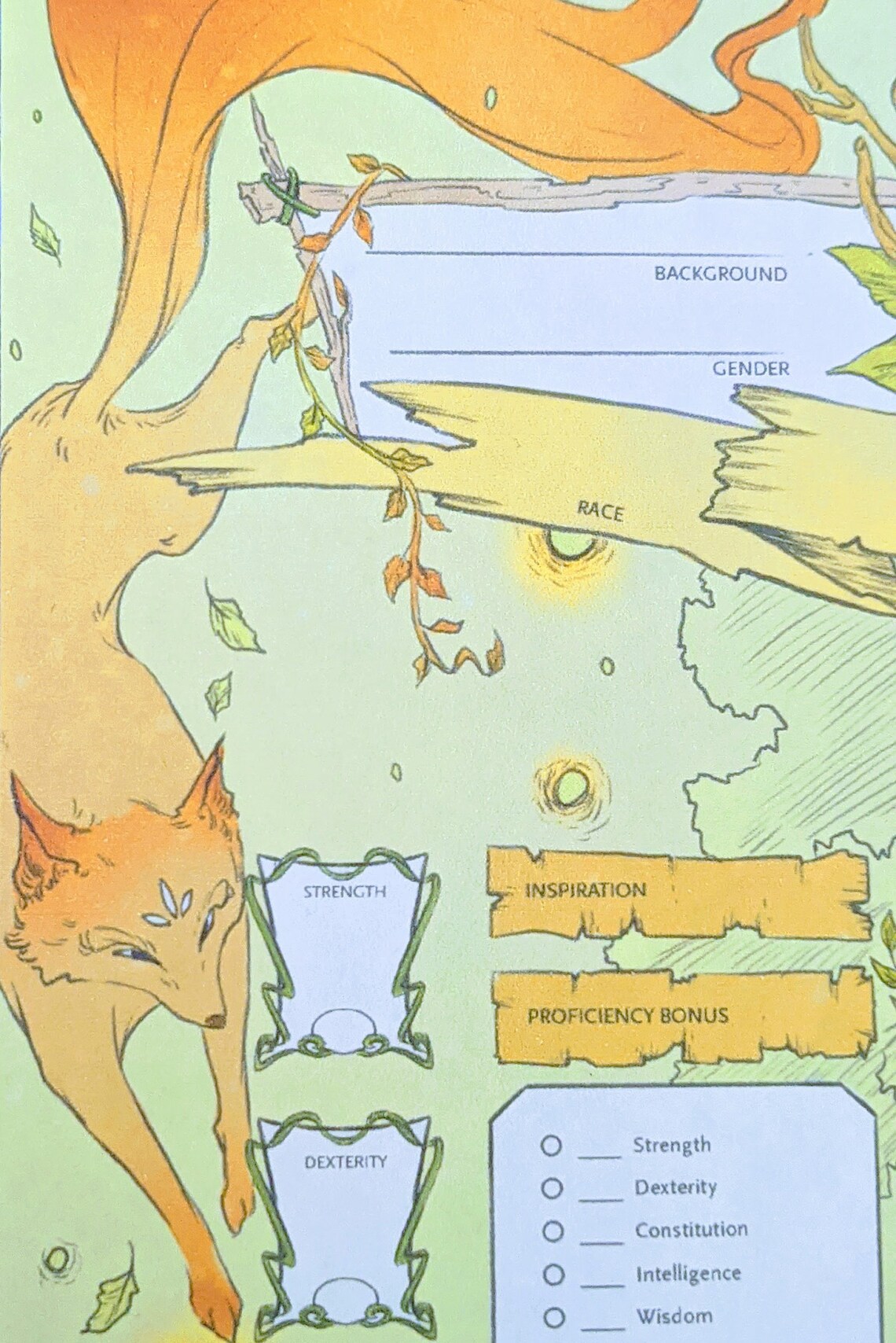 Autumn Fey Custom Character Sheet for Dnd 5e Dungeons and - Etsy