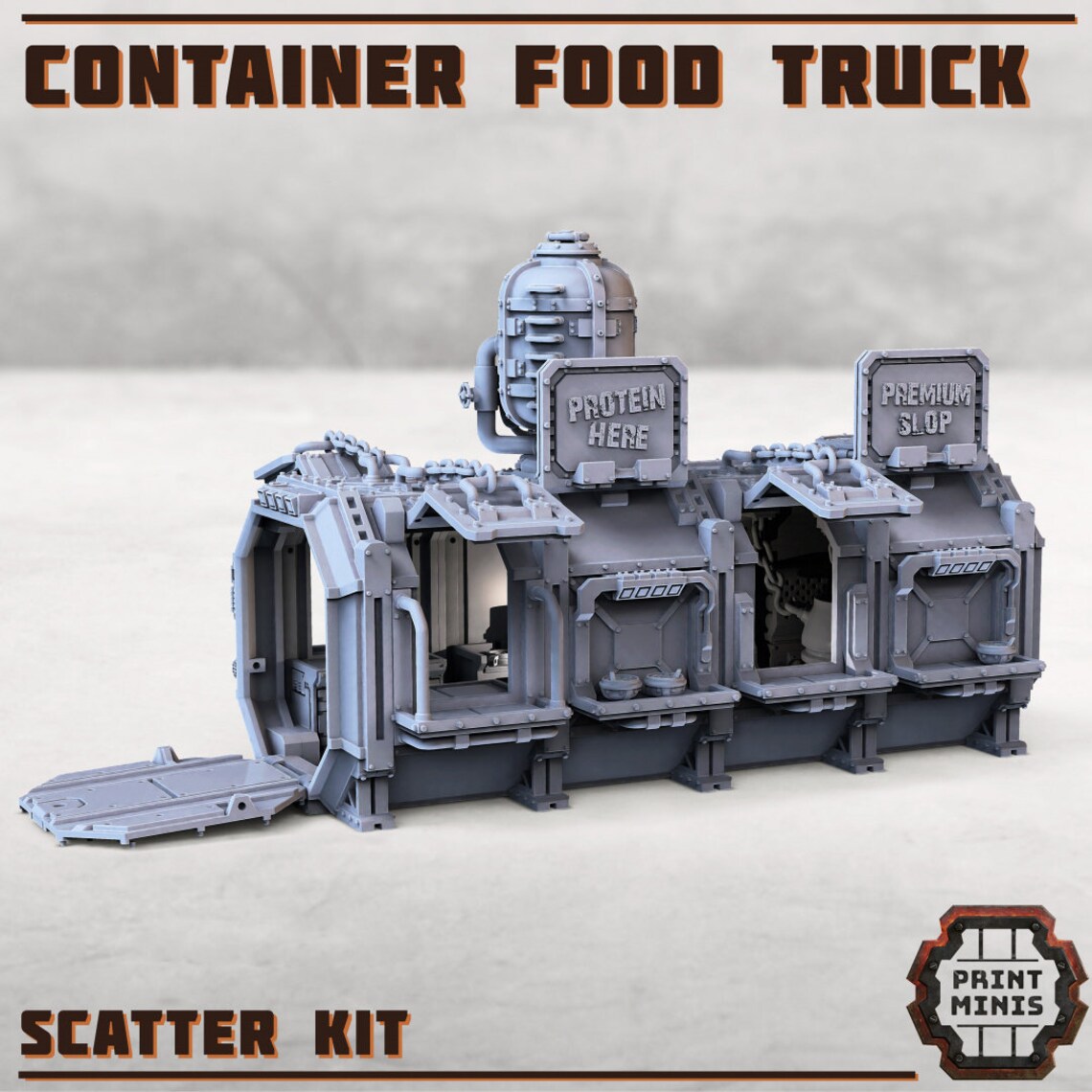 Food Truck Station Shipping Container Building Modular 3D - Etsy