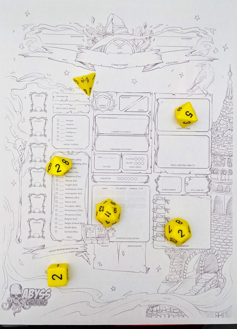 Arcane Magic Custom Character Sheet for Dnd 5e Dungeons and - Etsy UK