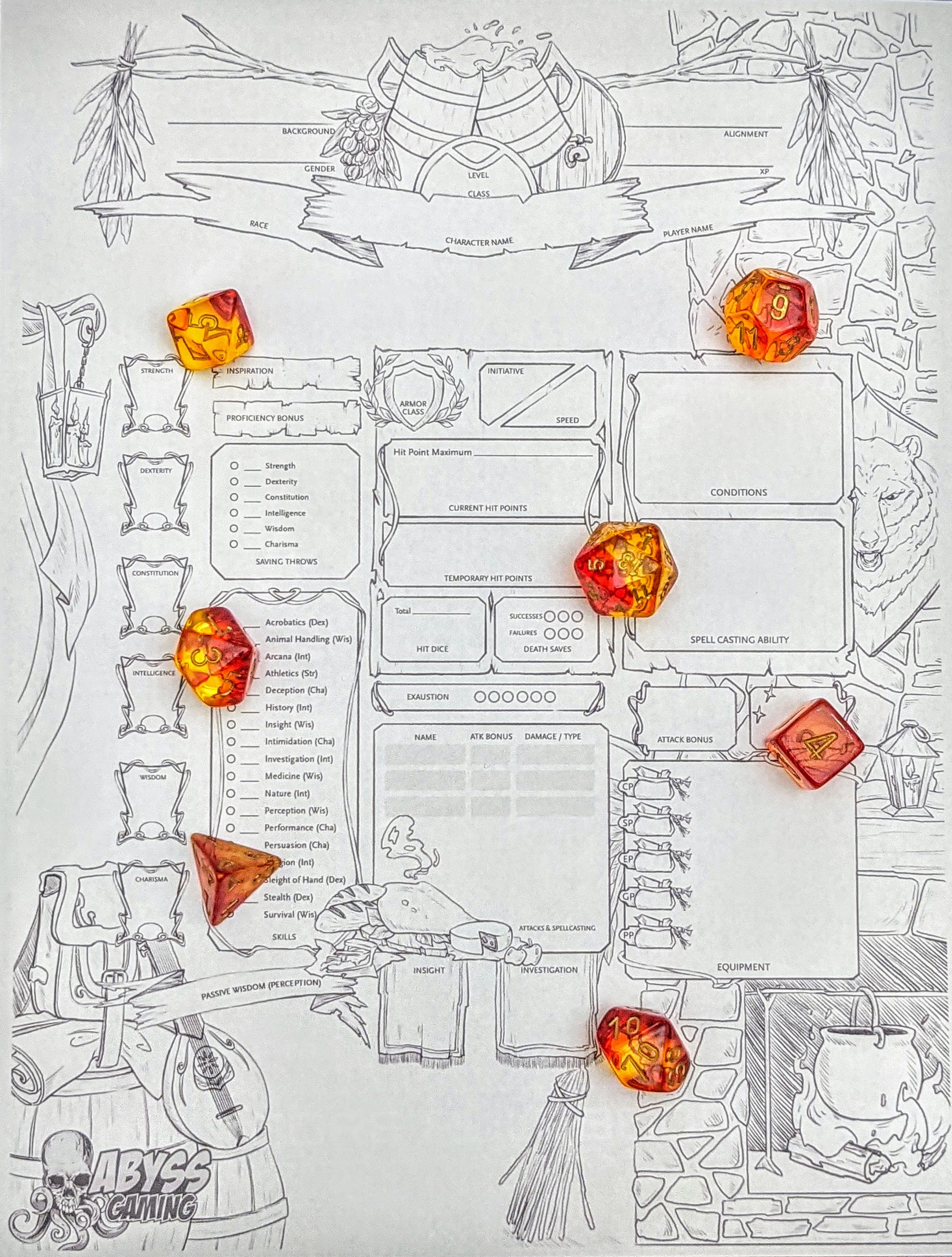 Cozy Inn Custom Character Sheet for Dnd 5e Dungeons and - Etsy