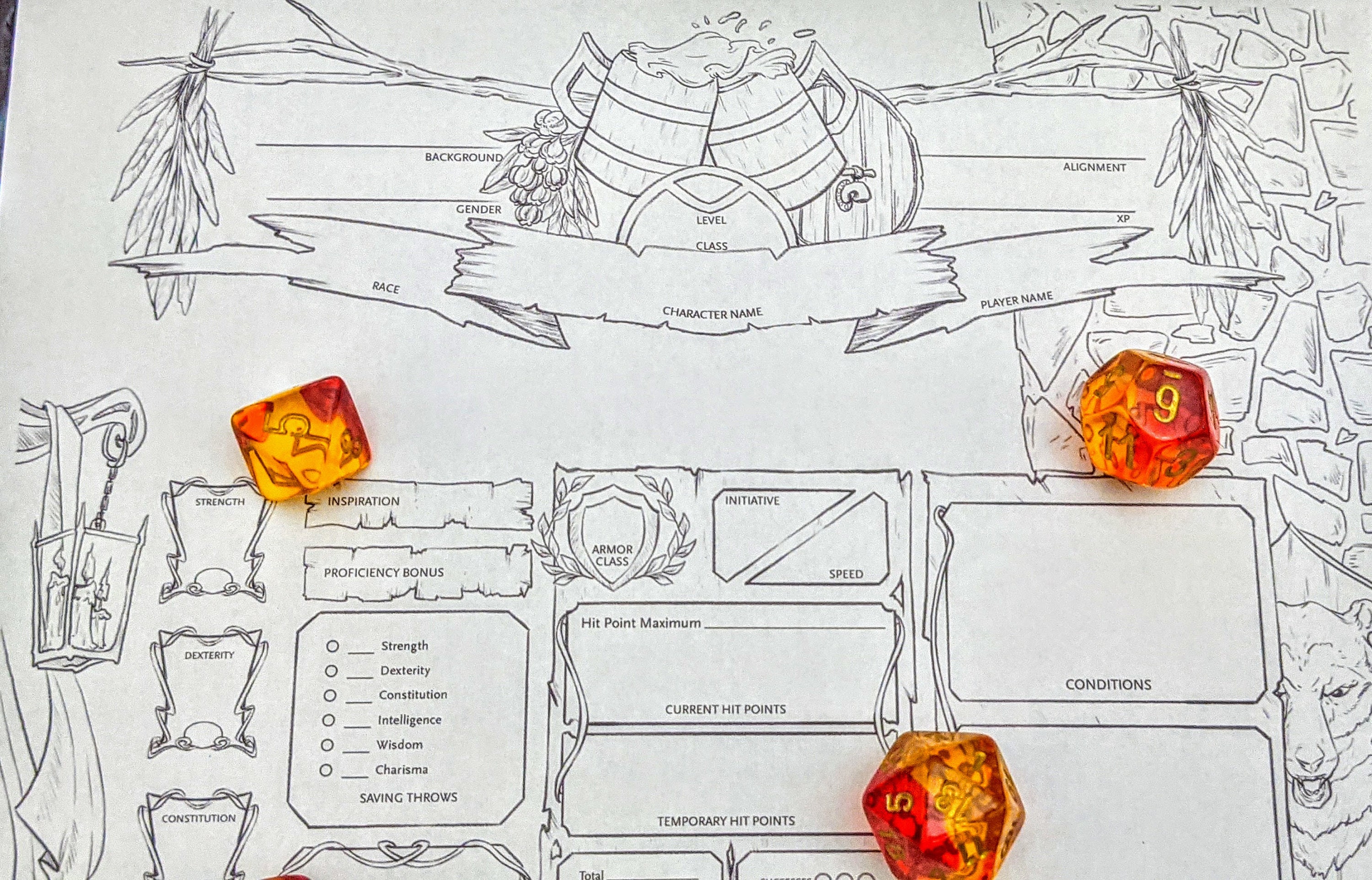 Cozy Inn Custom Character Sheet for Dnd 5e Dungeons and - Etsy