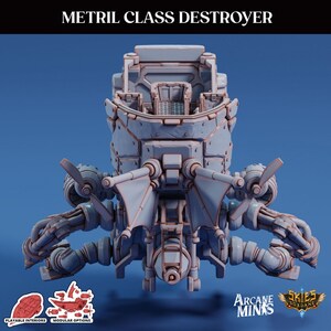 Metril Destroyer HUGE 3D Printed Skyship Fully Playable Interior Mighty ...
