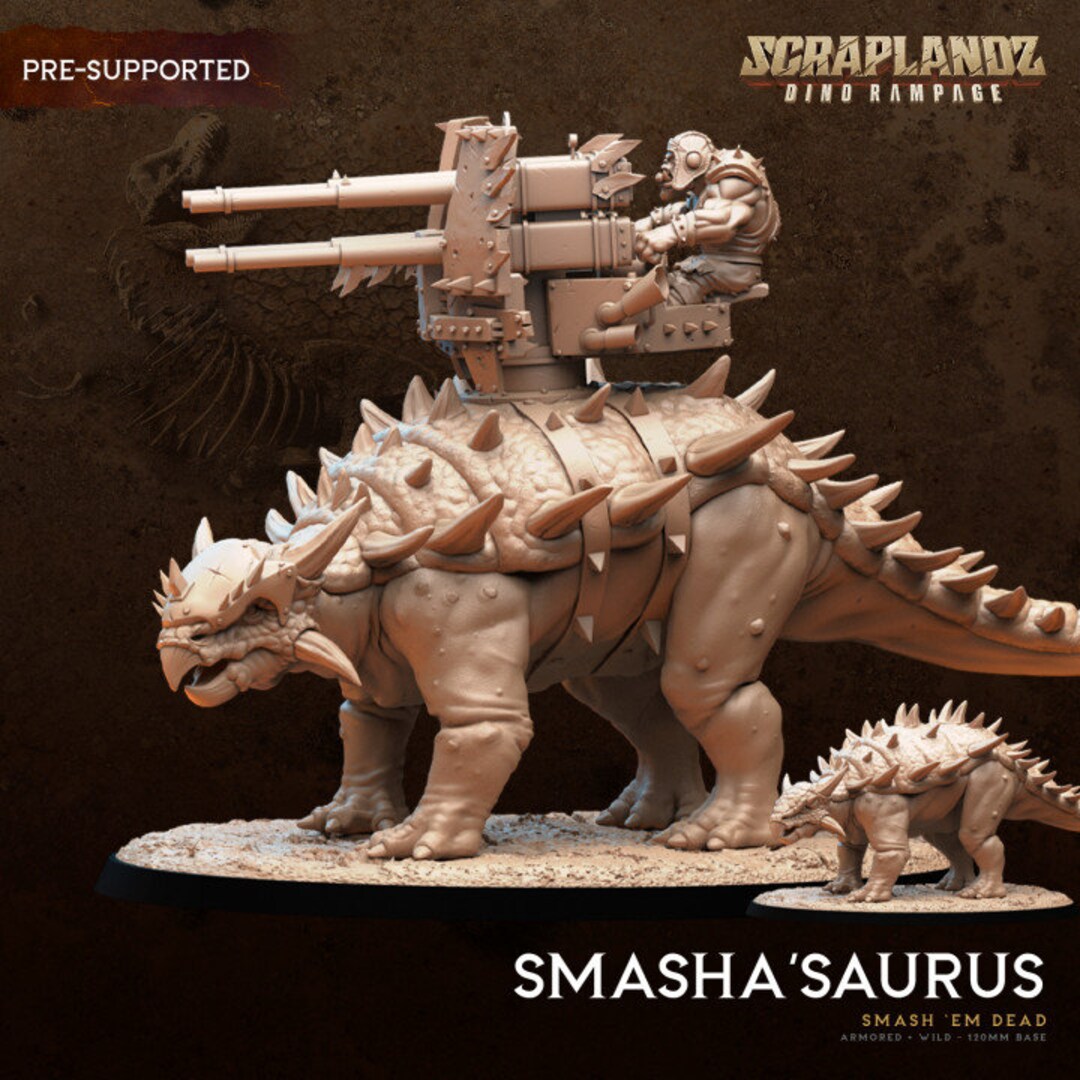 Smashasaurus Orc Scraplandz Dark Gods 3D Printed Sci-fi Figure - Etsy