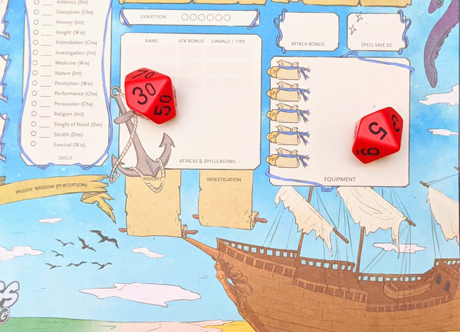 The Shipwreck Custom Character Sheet for Dnd 5e Dungeons and - Etsy