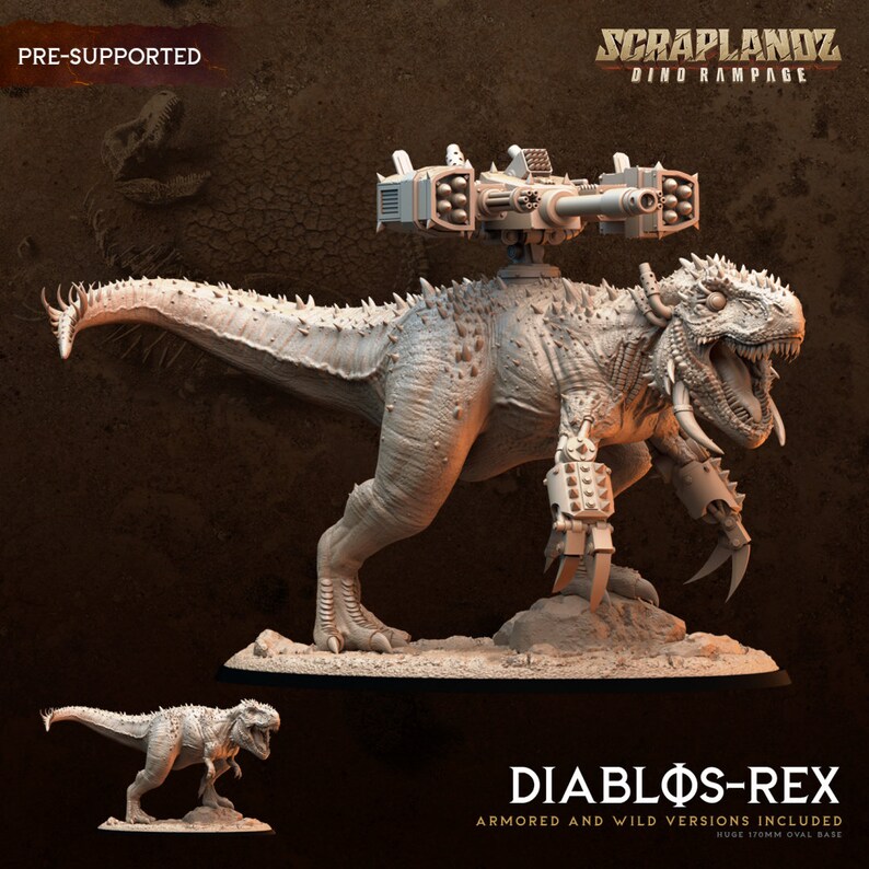 Diablos Rex Orcs Scraplandz Dark Gods Modular 3D Printed Sci-fi Figure ...