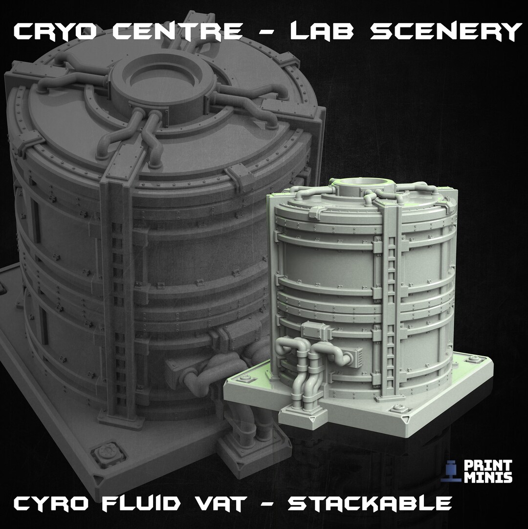 Cryo Fluid Vat Tank 3D Printed Sci-fi Grimdark Wargaming Terrain - Etsy