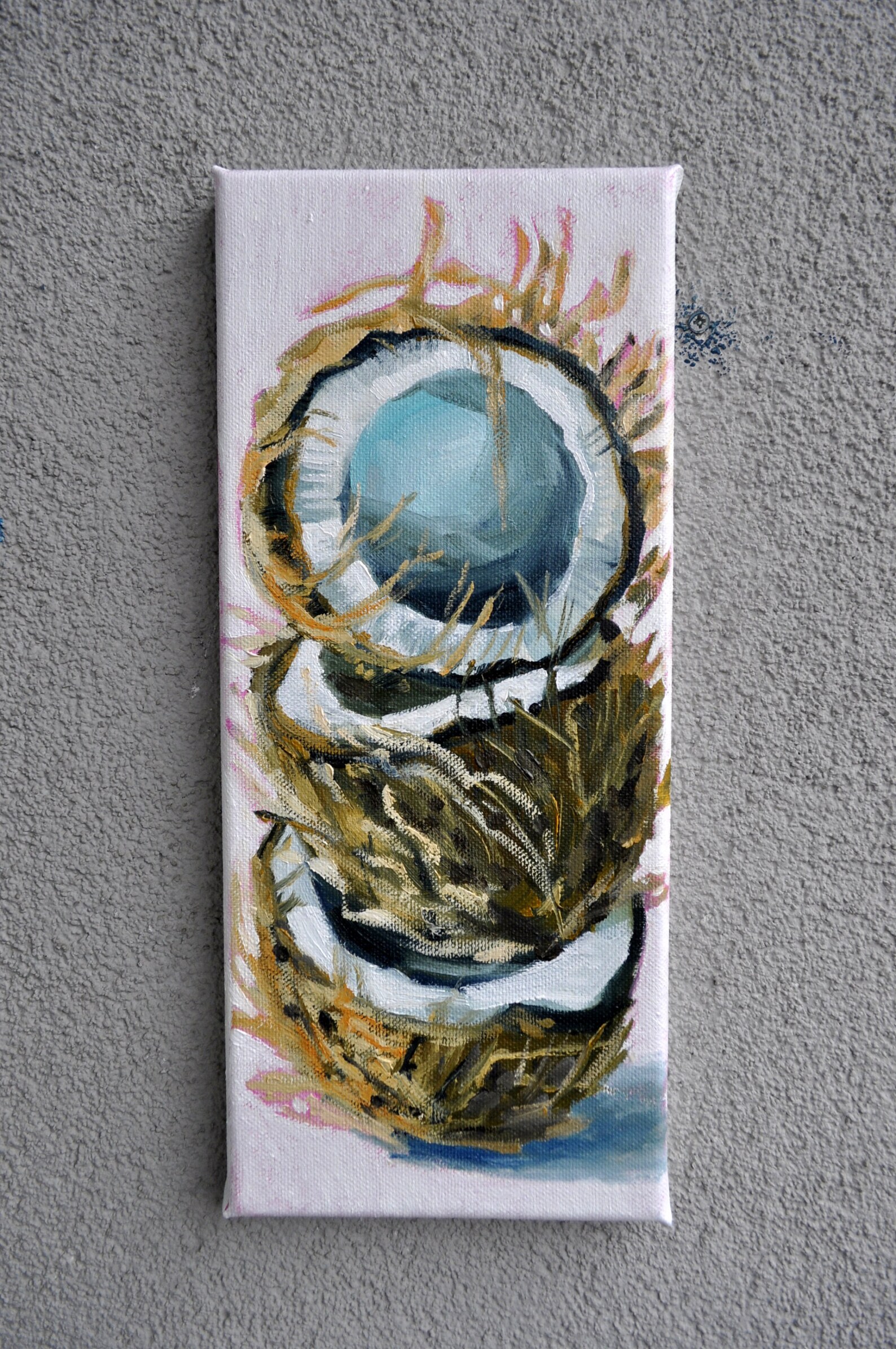 Coconut Art Canvas Original Oil Painting Exotic Fruits Kitchen - Etsy