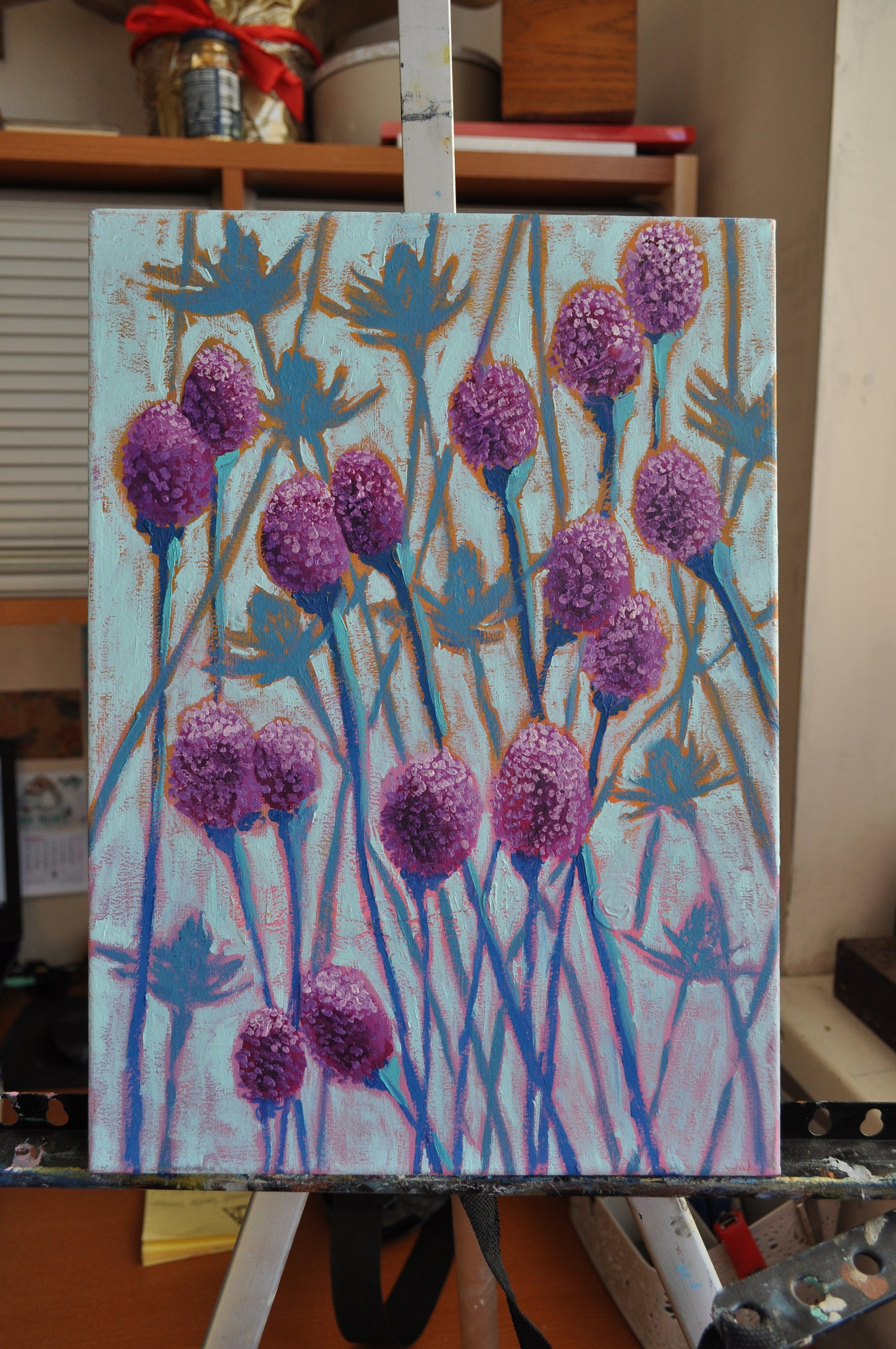 Clover Art Original Oil Canvas Painting Flowers Abstract | Etsy