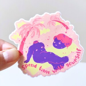 Spiritual Calming Self Care Sticker for Inner Peace, Meditation Self ...