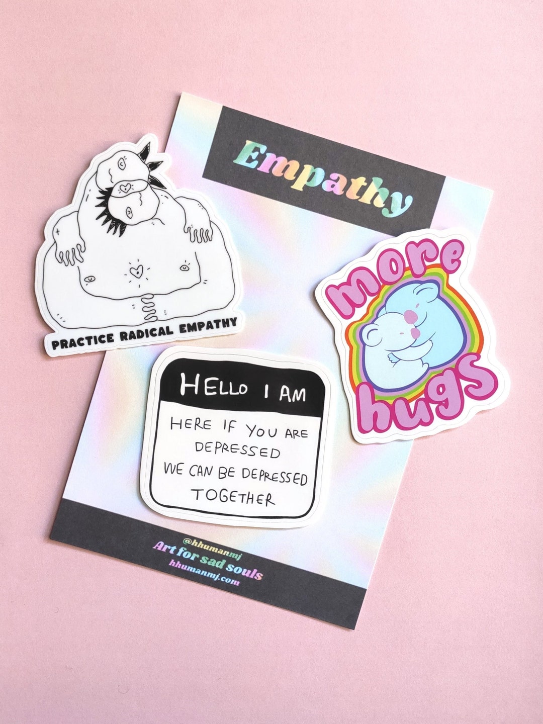 Empathy Sticker Pack, Mental Health Sticker Set, Gift for Invisible ...