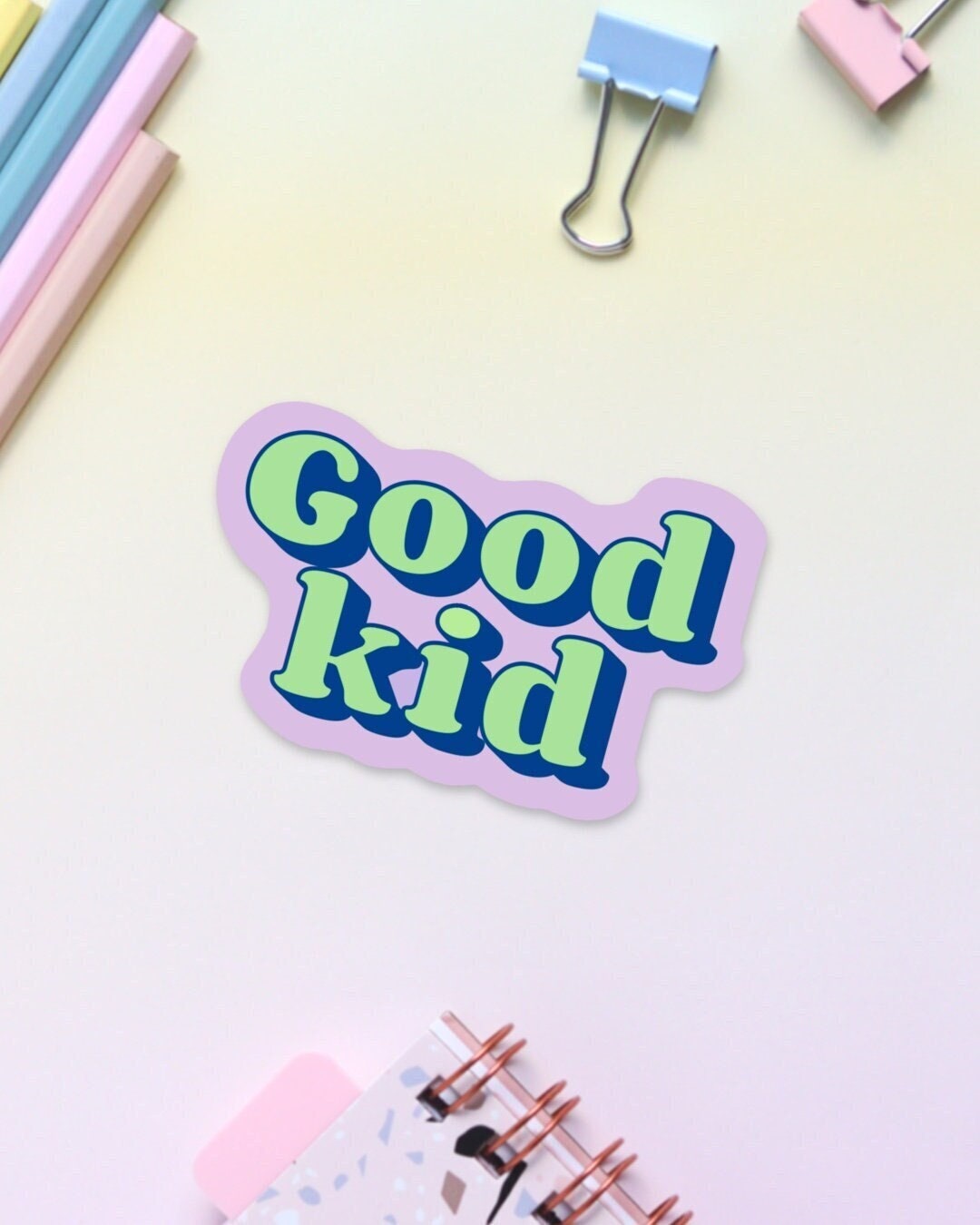 Good Kid Sticker, Vinyl Sticker for Laptop - Etsy