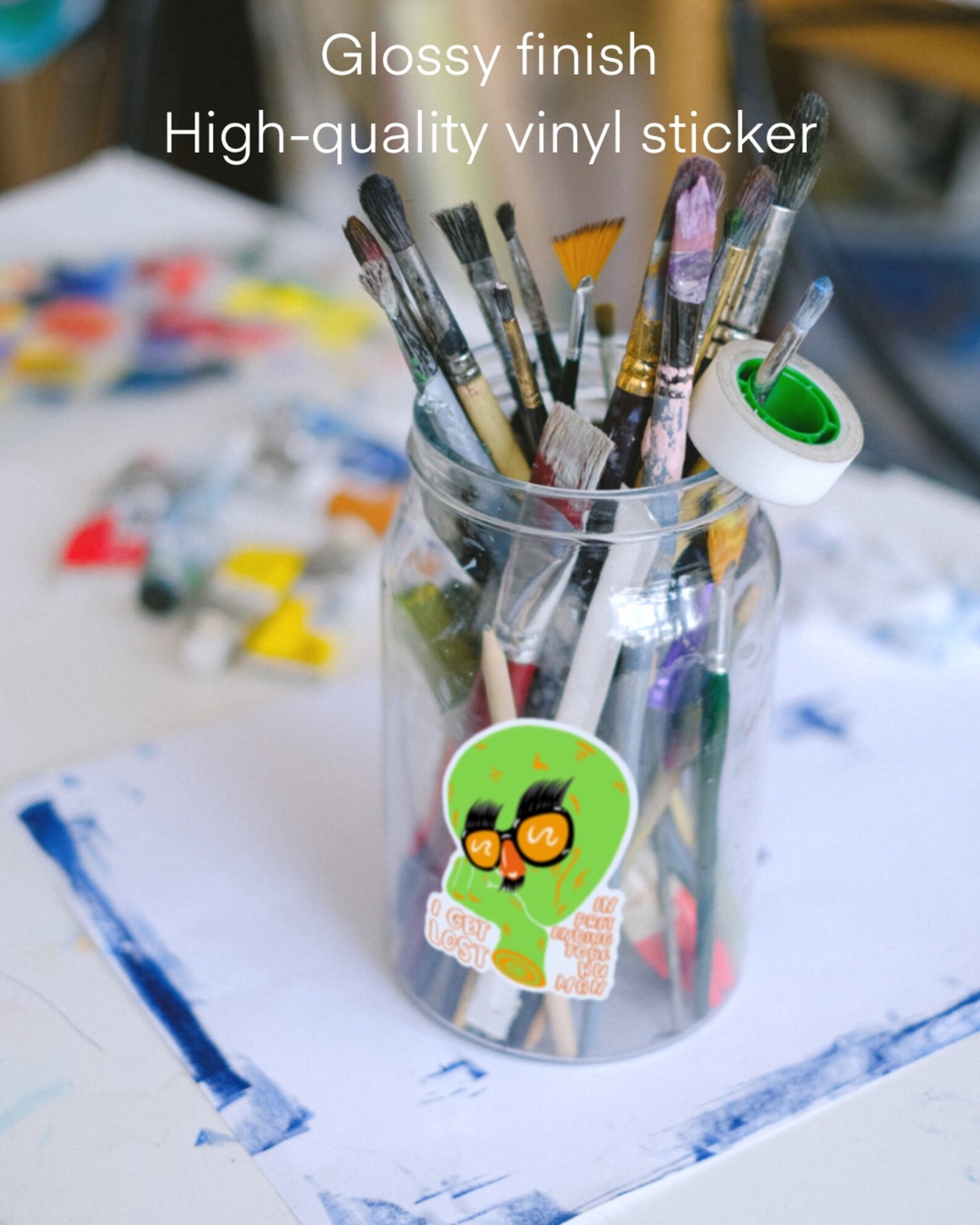 Socially Awkward Disguised Alien Head Sticker Funny Introvert - Etsy