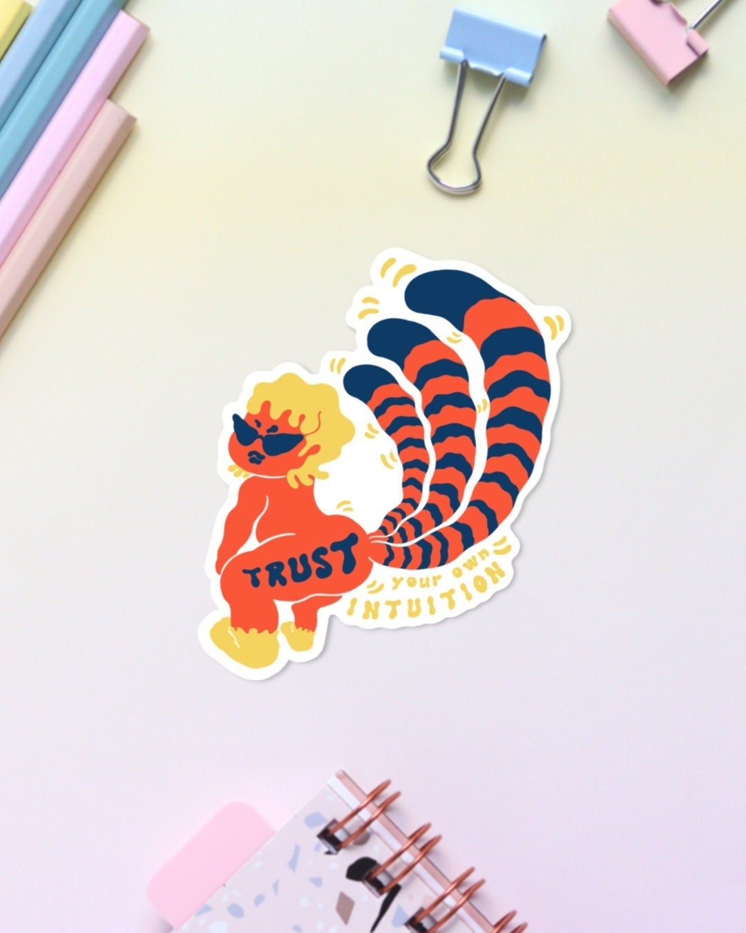 Twerking Girl With Red Panda Tail Sticker, Funny Manifesting Sticker ...