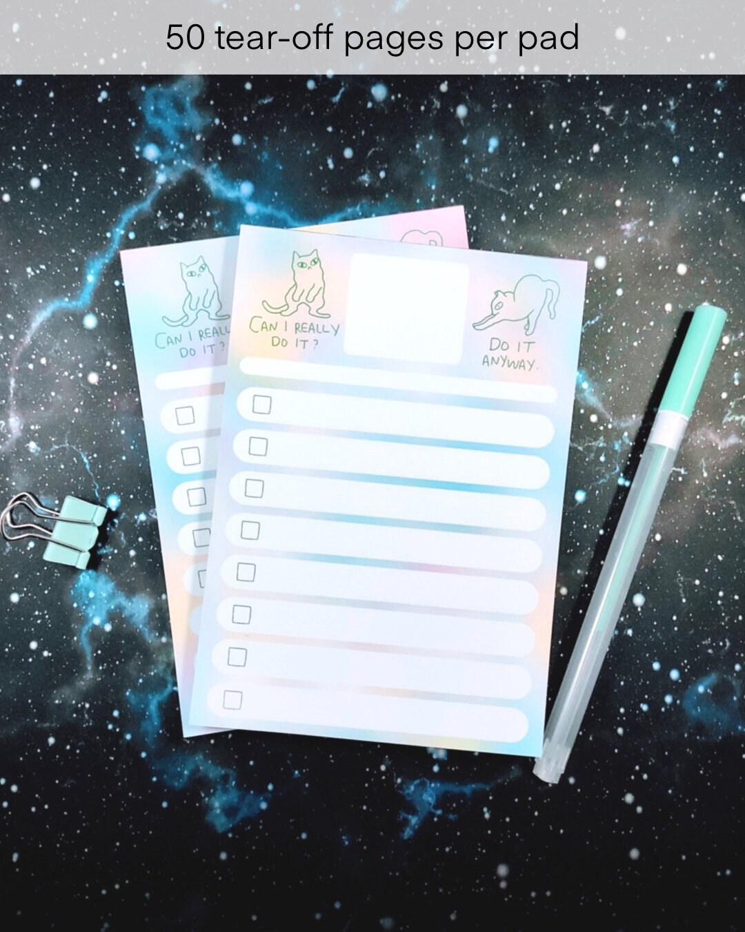 Check List Notepad With Encouraging Cat Drawings to Do List - Etsy ...