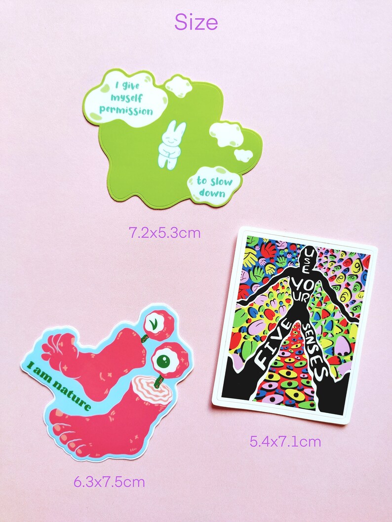 Grounding Earthing Calming Sticker Pack Anxiety Coping - Etsy